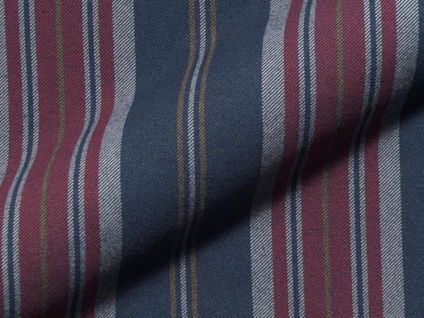 Arne FR 510 Landhausstil Polsterstoff rot blau gestreift ...