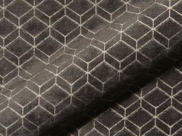 Retro 650 moderne hochwertige Polsterstoffe grau » Möbelstoffparadies